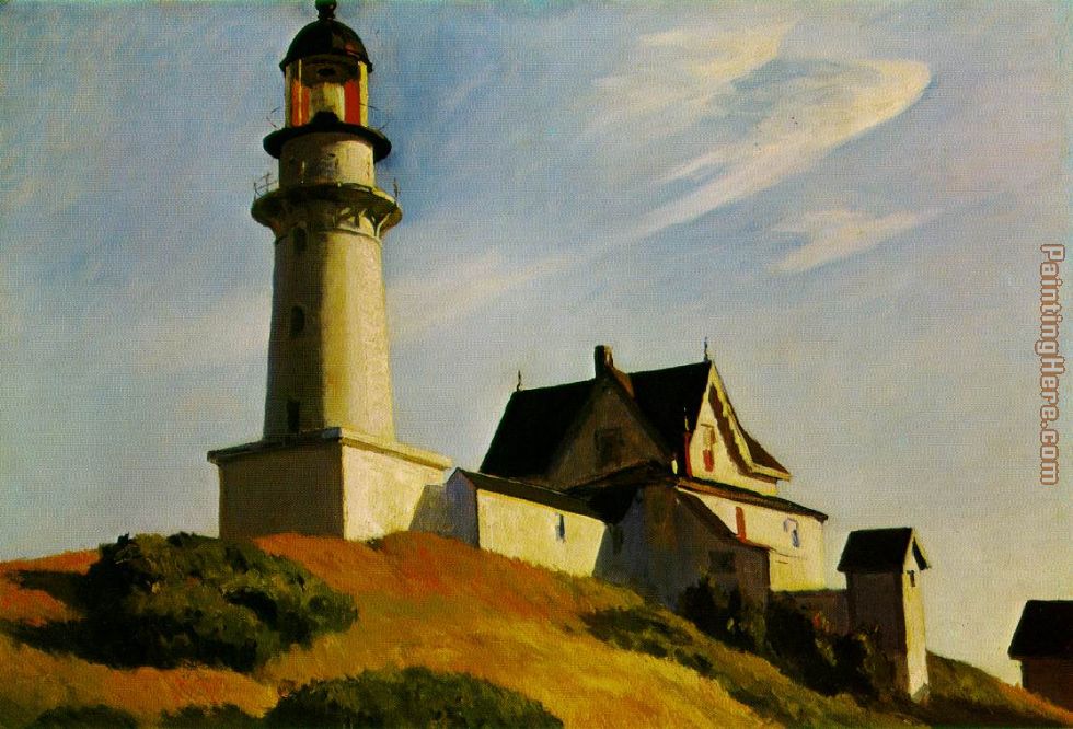 Edward Hopper The Lighthouse at Two Lights painting anysize 50% off ...