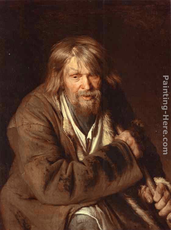 Ivan Nikolaevich Kramskoy Portrait of an Old Peasant (study) painting ...