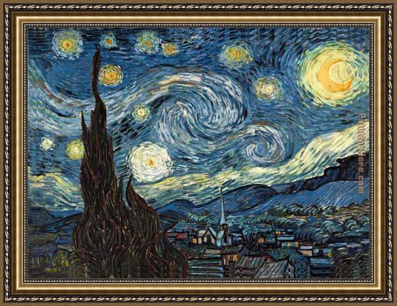 Vincent van Gogh The Starry Night 2 Framed Painting for sale ...