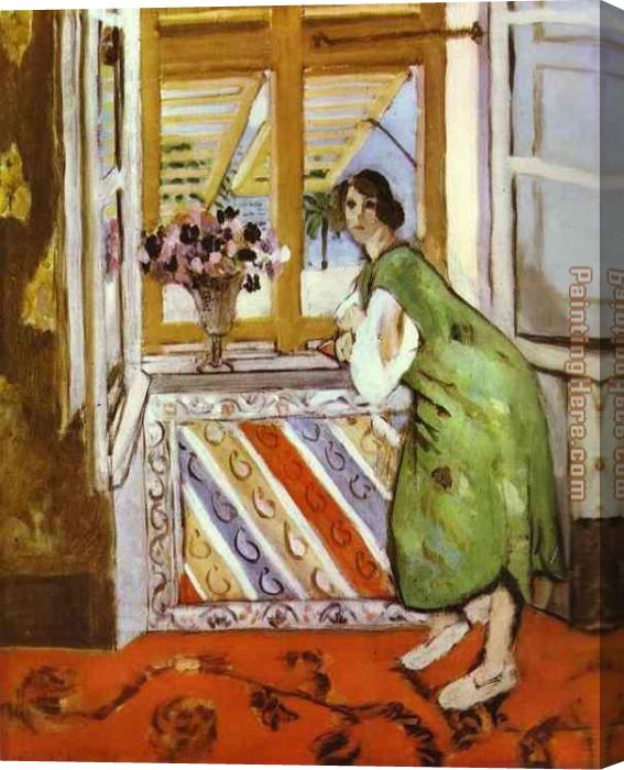 Henri Matisse Young Girl in a Green Dress Stretched Canvas Painting for ...