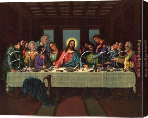 Leonardo da Vinci picture of the last supper Stretched Canvas Painting ...