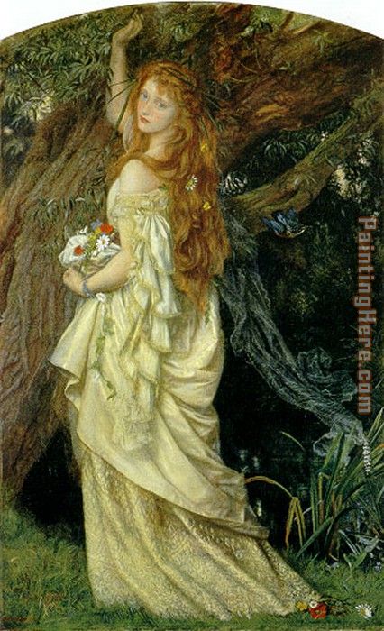 Arthur Hughes Ophelia painting anysize 50% off - Ophelia painting for sale